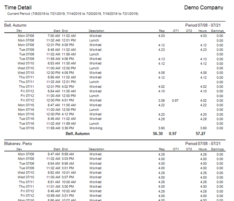 Comprehensive Time & Attendance Reporting Capability Built-in