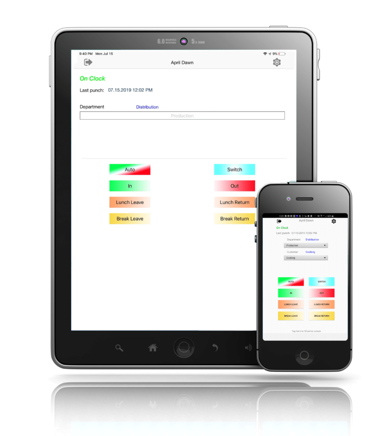 Mobile APP Timeclock for iOS and Android - Time & Attendance Systems